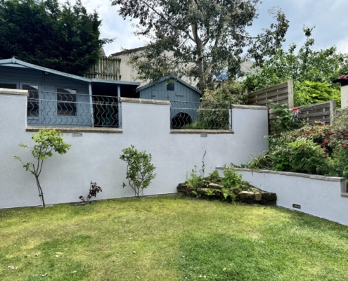 Garden Wall Rendering in Guiseley - Yorkshire Rendering Solutions ...